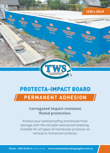 TWS PROTECTA – IMPACT BOARD: (Permanent Adhesion)